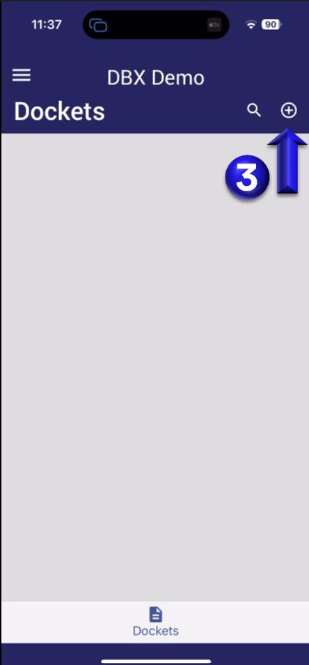 Create a new Docket in the Docketbook App
