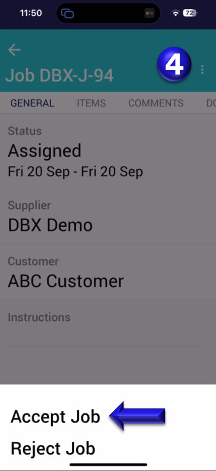 Receiving and Accepting Jobs- Docketbook App