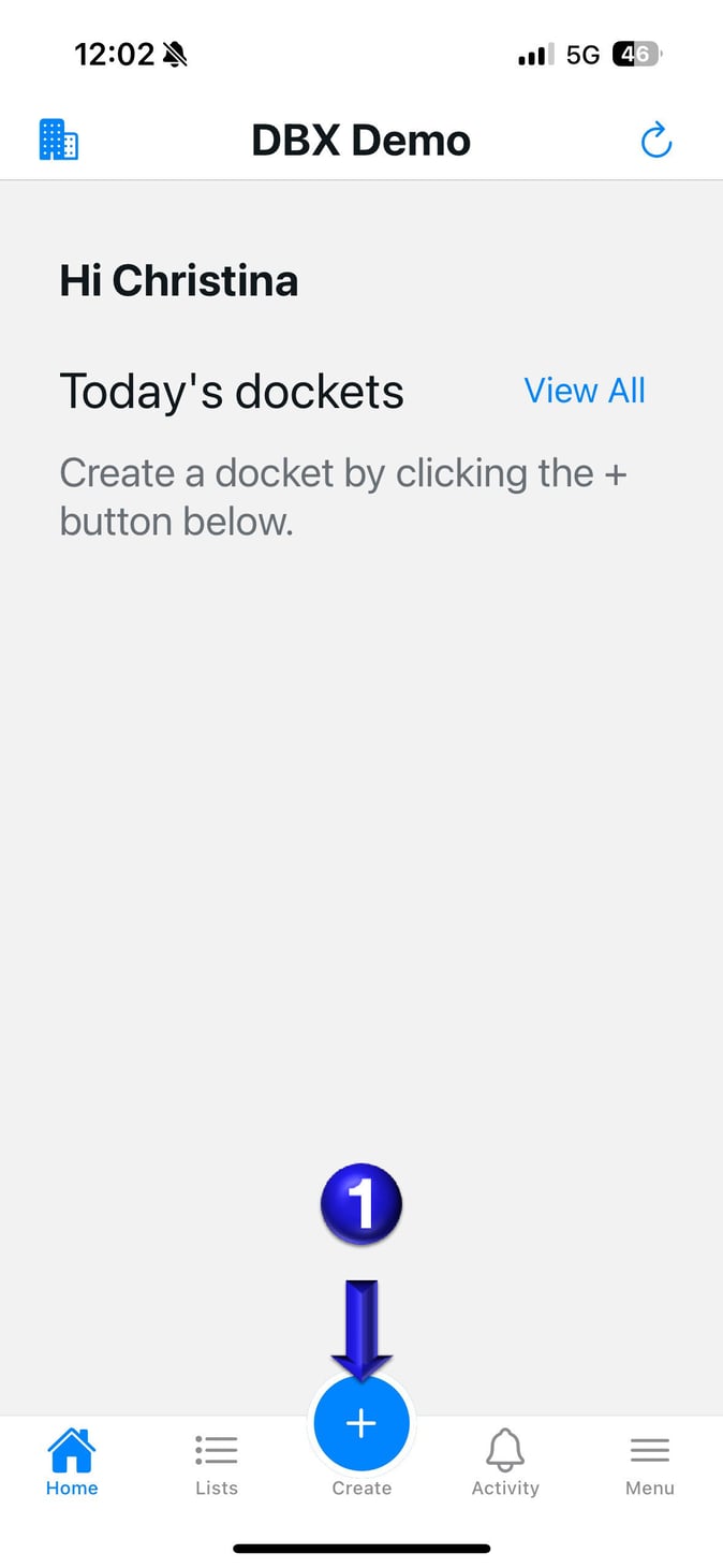 Create a Docket from Order in Docketbook - Site Dockets App