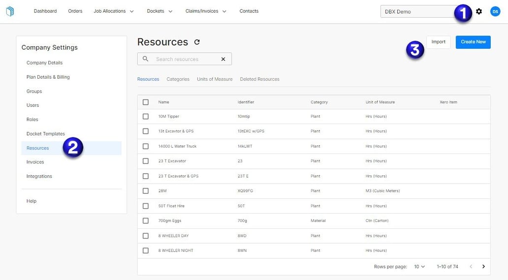 Import Xero Resources and Customers to Docketbook