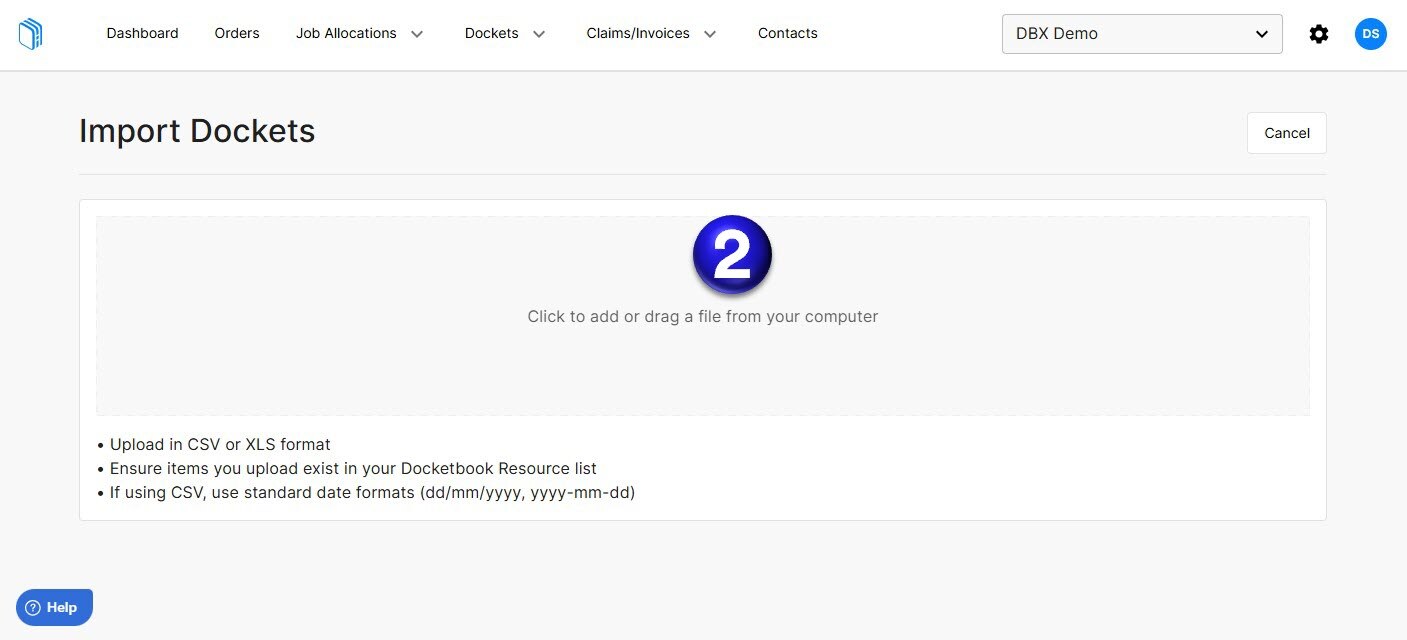 How to Import Dockets