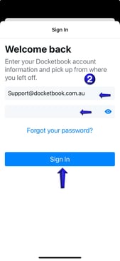 Sign in to Docketbook - Site Dockets App