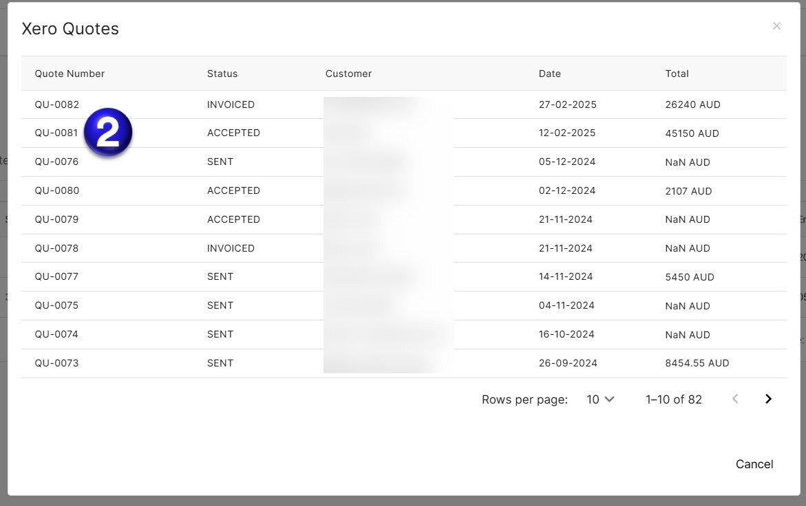 Create an Order from Xero Quote